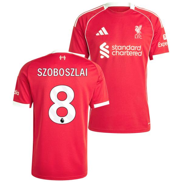 リバプール 2025-26 シーズン ホーム ユニフォーム。キットサプライヤーがadidasへ変更となったNEWモデル！ハンガリー代表 ソボスライ・ドミニクのオフィシャルネーム＆ナンバー付き。■商品仕様・レプリカユニフォーム(13,200円...
