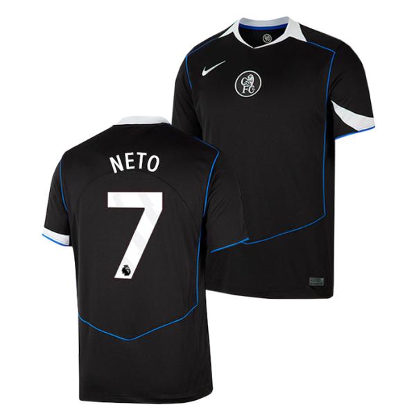 チェルシー 2025-26 シーズン サード ユニフォーム。ポルトガル代表 ペドロ・ネトのオフィシャルネーム＆ナンバー付き。■商品仕様・レプリカユニフォーム(15,620円[税込])にプレミアリーグオフィシャルマーク(2,750円[税込])...