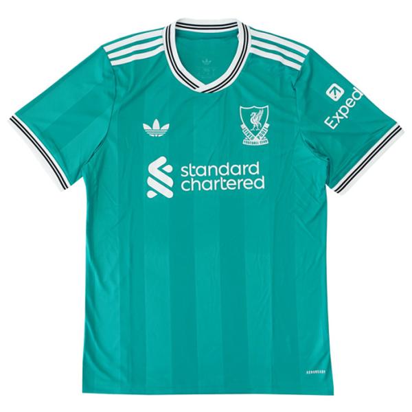 リバプール 2025-26 シーズン サード ユニフォーム。キットサプライヤーがadidasへ変更となったNEWモデル！■商品仕様・1990年代から2000年代初頭にかけてのクラシックなデザインにインスパイアされたモデル。・1990-91シ...