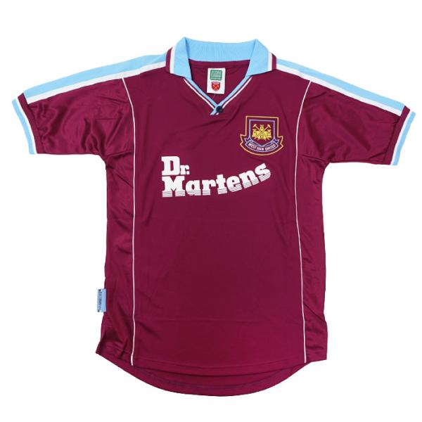 ウエストハム・ユナイテッド 1999-2001 シーズン ホームモデル 復刻ユニフォーム。オリジナルモデルを細部にわたって忠実に再現するレトロユニフォームブランド、SCORE DRAW社製。■商品仕様・クラブオフィシャルライセンスアイテム(...