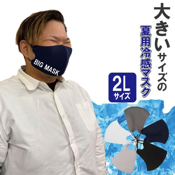 【発売日：2021年05月21日】※本商品には【bigマスク】等のロゴはありません。人気の夏用冷感マスクのビッグサイズ入荷しました。今までの通常マスクが小さいと感じていた方にもぴったりフィットするサイズ感。縦横共にサイズアップさせ、口元をし...