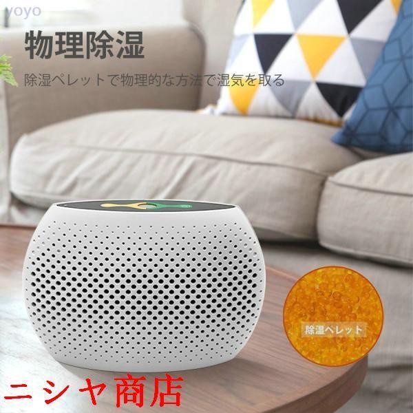 製品はバージョンアップされた新しいモデルに更新されました。スペック※除湿量：約250ml※適用範囲：約3畳※静音：物理除湿方法で、音なし働く※スマート変色：シリカゲルの色で除湿状態がわかる省エネ：通電約12?15時間で1か月以上持てる商品説...