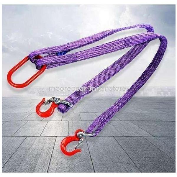 ベルトスリング使用で軽くて、柔らかく作業効率が向上します。大内径のリング使用で、大きなフックにも対応でき玉掛け作業が楽になります。2本吊りリング（ハイパーリング）、フック（Ｖフック）付ベルトスリングセットです。吊り具（スリング）の使用荷重を...