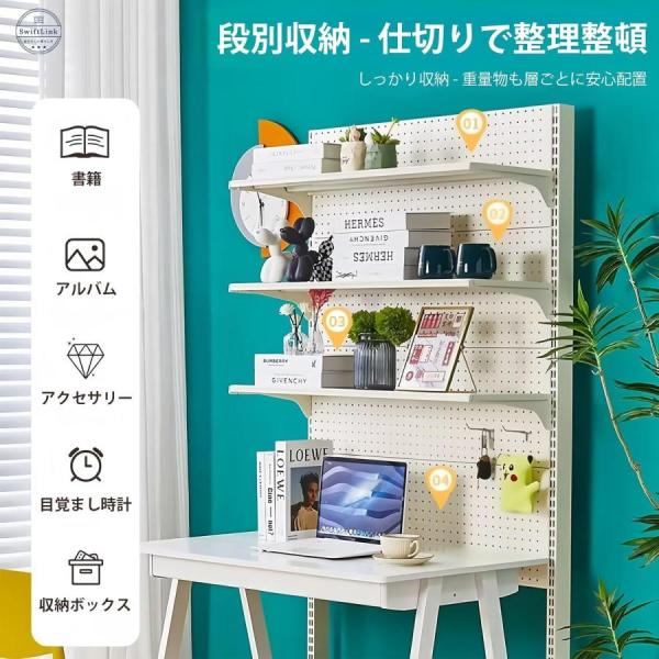 1. 【頑丈な構造で最大40kg/段の耐荷重！】 当商品は加厚スチールパイプと高品質五金部品を採用し、レーザー穿孔された鋼板パネルで安定性を確保。各段の耐荷重は40kgと、書籍やオフィス用品など重い物も安心して収納可能です。自立型設計ながら...