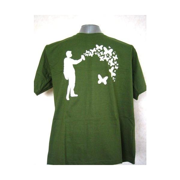 地球のエコを考えてデザインされたユニークなオリジナルＴシャツ。デザイン＆カラー＆サイズ●スプレーからたくさんの蝶が舞う（グリーンＸＬ）●地球から生える木（黒ＸＬ）●Ｇｕｎ Ｃｉｔｙ（グリーンＬ）●地球植物（オレンジＭ）●トランペットから蝶が...