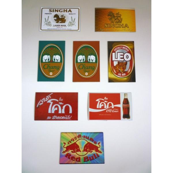 マグネット　○ＳＩＮＧＨＡ (白)　○ＳＩＮＧＨＡ（ビール柄）　○Ｃｈａｎｇ　Ｂｅｅｒ（緑）　○Ｃｈａｎｇ　Ｂｅｅｒ（茶色）　○ＬＥＯ　　○クラシックＣＯＬＡ（文字のみ）　　○ＣＯＬＡ（瓶入り）