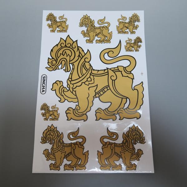 ビールでおなじみのＳＩＮＧＨＡ。シンハーの獅子マーク。８ピース入り／シート