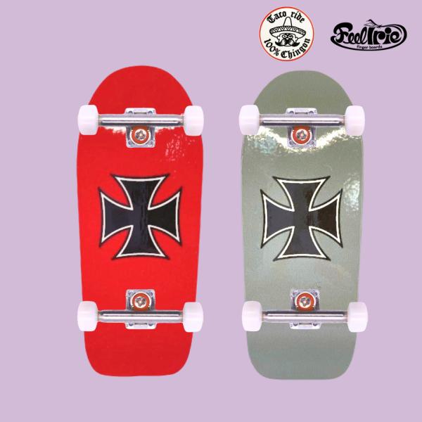 Feel Irie × Tacoride＜Tacoride　シグネチャーモデル＞FeelIrieオリジナルモールドを使用して作った木製デッキです。ウィールベース、キックの長さ、テールの長さ、使用感などオールドスクールデッキの特徴を再現するこ...