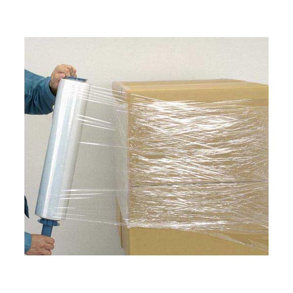 ワンタッチで着脱可能。芯径3インチのストレッチフィルムに使用できます。