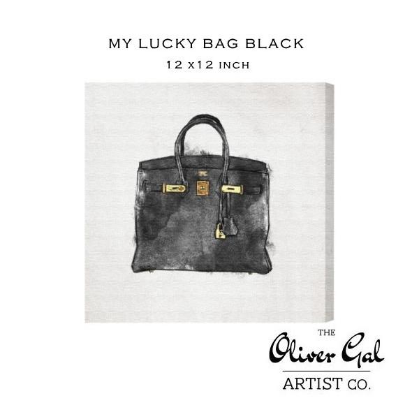 ブランドOliver Gal（オリバー・ガル） デザインMy Lucky Bag Black スタイル11689 サイズ12×12インチ（30.4cm×30.4cm） オリバーガルの絵がお部屋にあるだけでスタイリッシュに激変！！セレブやお洒...