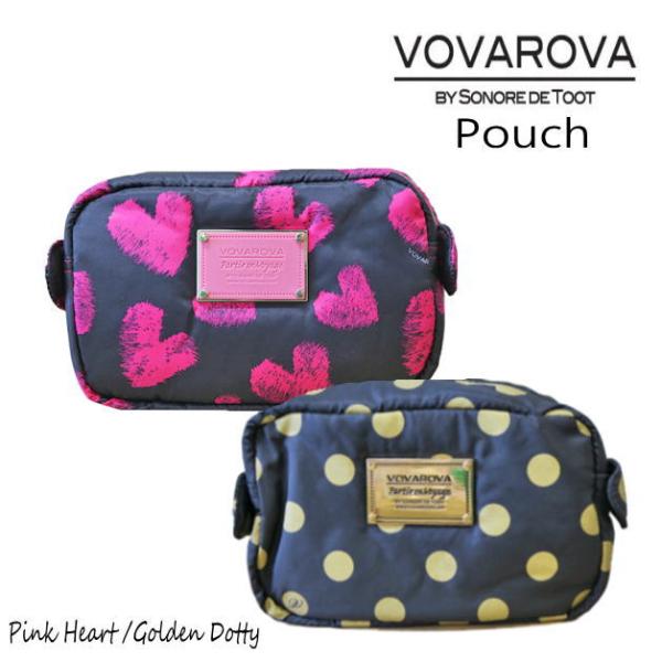 ブランド  VOVAROVA（ボバロバ）デザイン  Pink Heart／Golden Dottyサイズ  ヨコ170mm×タテ100mm×マチ100mm追記 ぷっくりフォルムが可愛いポーチ！！サイドのリボンもポイント♪軽量でたっぷり入る、...