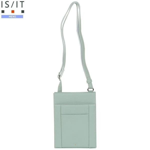 商品名：日本製 本革 ポケット レザー ミニショルダーバッグブランド：IS/IT生産国：日本サイズ：実寸ー高さ20cm×幅15cm×マチ4cm重量ー約210g※多少の誤差はご了承下さい。素材：牛革カラー：グリーン系【モニタの環境によって色が...