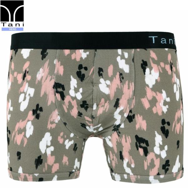商品名："レオパードフラワー" Silktouch ジャカード・ウェストバンド ボクサーパンツブランド：Tani生産国：中国サイズ：表記サイズーMウエスト77〜84cm表記サイズーLウエスト85〜92cm素材：本体：レーヨン94%　ポリウレ...