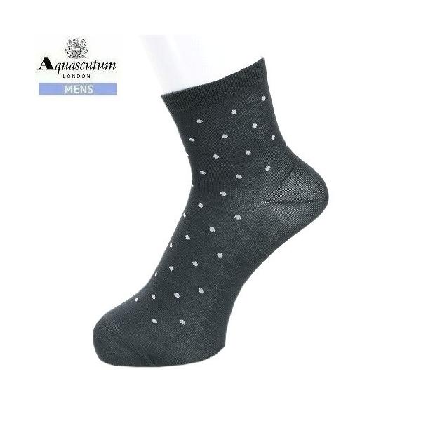 商品名：日本製 ドット ショートソックス(靴下)ブランド：Aquascutum生産国：日本サイズ：表記サイズー24-26cm素材：綿　ナイロン　ポリウレタンカラー：チャコール系【モニタの環境によって色が異なる場合があります】  コンディショ...