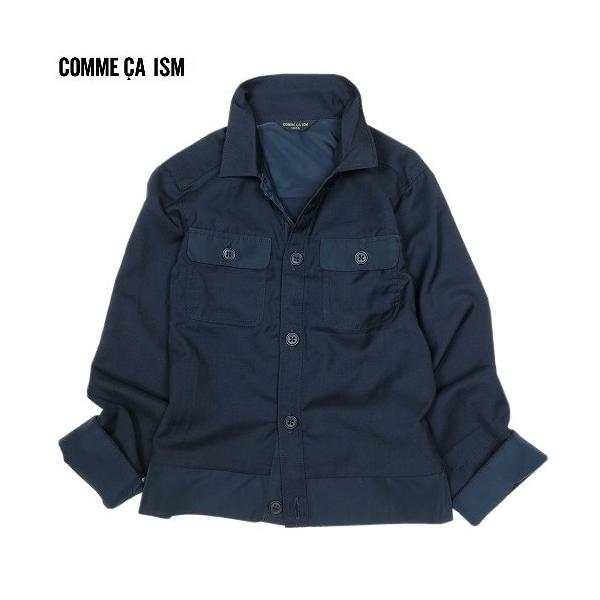商品名：ツイルシャツジャケットブランド：COMME CA ISM生産国：中国サイズ：表記サイズー110A(身長110cm 胸囲56cm 胴囲52cm)実寸ー着丈38.5cm　脇下幅34cm　肩幅27.5cm　袖丈38cm表記サイズー120A...