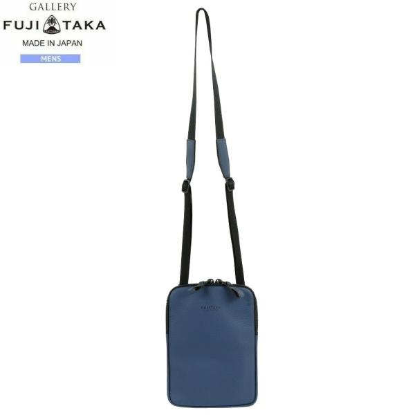 商品名：日本製 軽量 本革 シボレザー ミニショルダーバッグ サコッシュブランド：FUJITAKA生産国：日本サイズ：実寸ー高さ22cm×幅16cm×マチ2cm重量ー約250g※多少の誤差はご了承下さい。素材：牛革カラー：ネイビー系【モニタ...