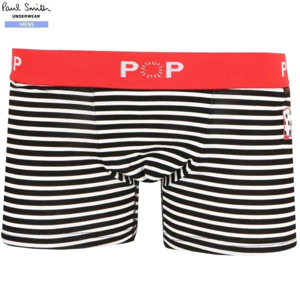 商品名：POP "ボーダー＆ドッグ" ローライズ ボクサーパンツ LOWRISE BOXERブランド：Paul Smith生産国：中国サイズ：表記サイズーMウエスト76〜84cm表記サイズーLウエスト84〜94cm素材：身生地：綿95%　ポ...