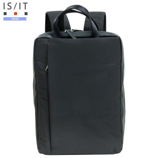 商品名：ブレッド ビジネスリュックブランド：IS/IT生産国：中国サイズ：実寸ー高さ40.5cm×幅30cm×マチ10cm持ち手：立ち上がり9cm重量ー約790g※多少の誤差はご了承下さい。素材：ポリエステル　合成皮革カラー：ブラック系【モ...