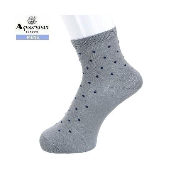 商品名：日本製 ドット ショートソックス(靴下)ブランド：Aquascutum生産国：日本サイズ：表記サイズー24-26cm素材：綿　ナイロン　ポリウレタンカラー：グレー系【モニタの環境によって色が異なる場合があります】  コンディション：...
