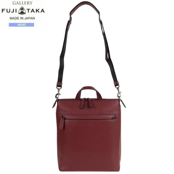 商品名：日本製 本革 イーナ レザー 2WAY ショルダーバッグ A4ジャストブランド：FUJITAKA生産国：日本サイズ：実寸ー高さ32cm×幅26cm×マチ7cm重量ー約730g※多少の誤差はご了承下さい。素材：牛革カラー：ワインレッド...