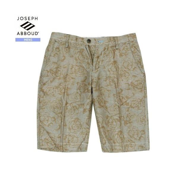 商品名：フラワープリント リネン混ハーフパンツブランド：JOSEPH ABBOUD生産国：中国サイズ：表記サイズー30(ウエスト72〜76cm)実寸ーウエスト74cm　股上23cm　股下29cm　腿幅28.5cm　裾幅23cm※多少の誤差は...