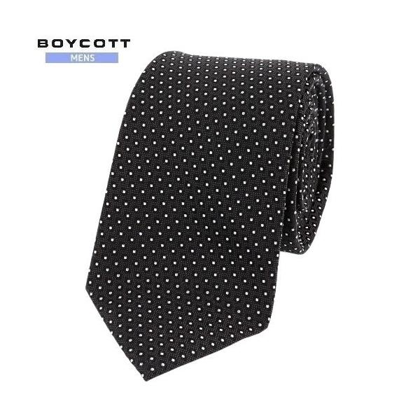 商品名：ドット刺繍 シルクネクタイブランド：BOYCOTT生産国：中国サイズ：実寸ー大剣先7.5cm※多少の誤差はご了承下さい。素材：絹100%カラー：ブラック系【モニタの環境によって色が異なる場合があります】コンディション：新品未使用・紙...