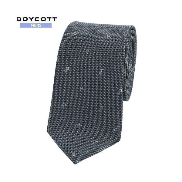 商品名：ダブルスクエア刺繍 シルクネクタイブランド：BOYCOTT生産国：中国サイズ：実寸ー大剣先7.3cm※多少の誤差はご了承下さい。素材：絹100%カラー：ダークグレー系【モニタの環境によって色が異なる場合があります】コンディション：新...