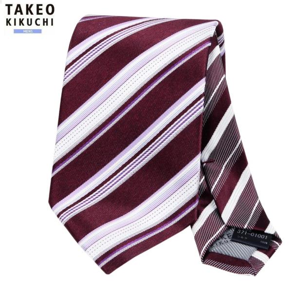 商品名：日本製 ハンドメイド レジメンタル シルク ネクタイブランド：TAKEO KIKUCHI生産国：日本サイズ：実寸ー大剣先7.8cm※多少の誤差はご了承下さい。素材：シルク100%カラー：ワインレッド系【モニタの環境によって色が異なる...
