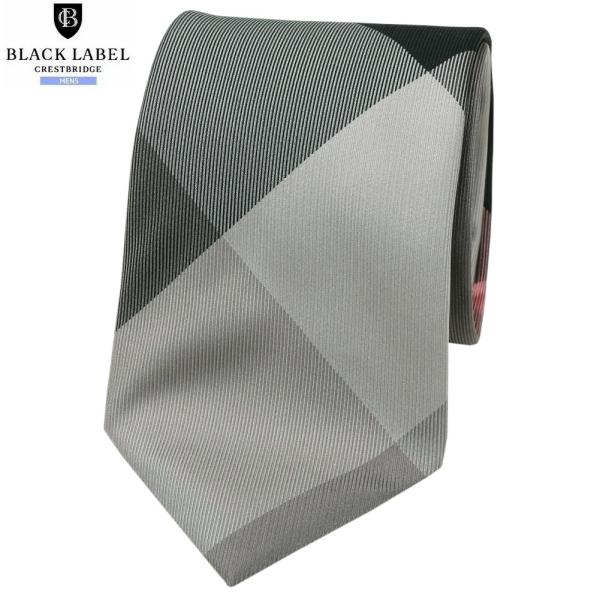 商品名：日本製 クレストブリッジチェック シルク ネクタイブランド：BLACK LABEL CRESTBRIDGE生産国：日本サイズ：実寸ー大剣先8cm※多少の誤差はご了承下さい。素材：シルク100%カラー：グレー系【モニタの環境によって色...