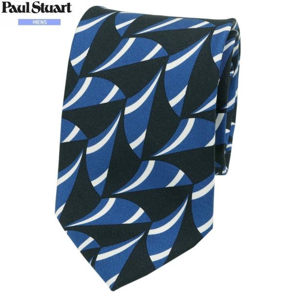 商品名：日本製 ハンドメイド イタリア製生地 ウェーブ柄 シルク ネクタイブランド：Paul Stuart生産国：日本サイズ：実寸ー大剣先9cm※多少の誤差はご了承下さい。素材：シルク100%(イタリア製生地使用)カラー：ブルー系【モニタの...