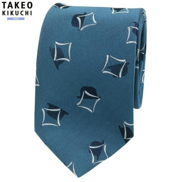 商品名：日本製 ボーラーハット小紋柄 シルク ネクタイブランド：TAKEO KIKUCHI生産国：日本サイズ：実寸ー大剣先7.8cm※多少の誤差はご了承下さい。素材：シルク100%カラー：ブルーグリーン系【モニタの環境によって色が異なる場合...