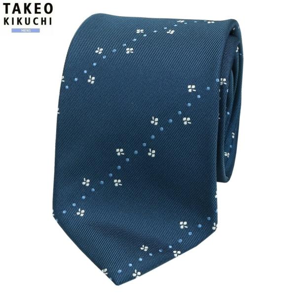 商品名：日本製 カンジャンテフラワーストライプ シルク ネクタイブランド：TAKEO KIKUCHI生産国：日本サイズ：実寸ー大剣先7.8cm※多少の誤差はご了承下さい。素材：シルク100%カラー：ブルーグリーン系【モニタの環境によって色が...