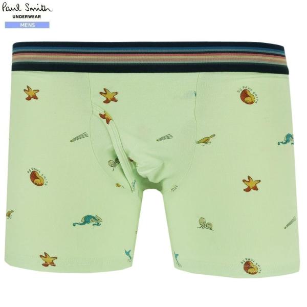商品名："イラスト" プリント レギュラー ボクサーパンツ REGULAR BOXERブランド：Paul Smith生産国：中国サイズ：表記サイズーLLウエスト94〜104cm素材：身生地：再生繊維(リヨセル)95%　ポリウレタン5%ウエス...
