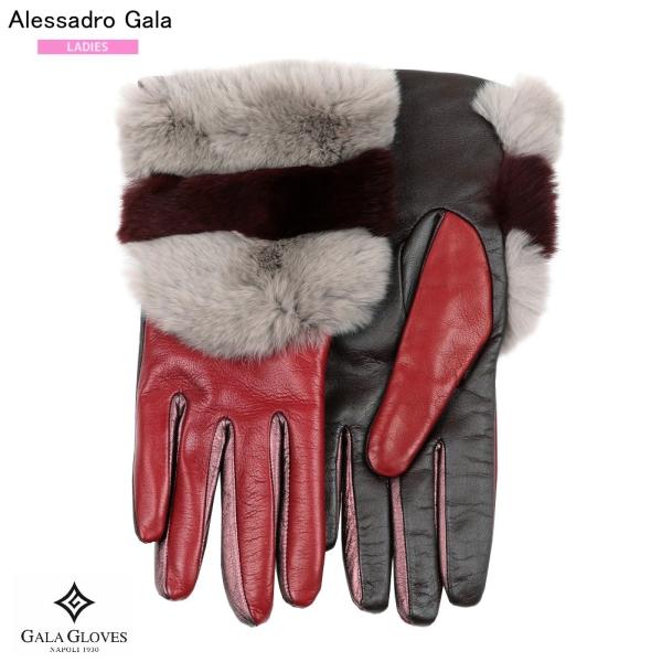 商品名：イタリア製 本革 タッチパネル対応 レッキスラビットファー ラムレザー グローブブランド：ALESSANDRO GALA生産国：イタリアサイズ：表記サイズー寸法20cm実寸ー全長22.5cm　幅8cm※多少の誤差はご了承下さい。素材...