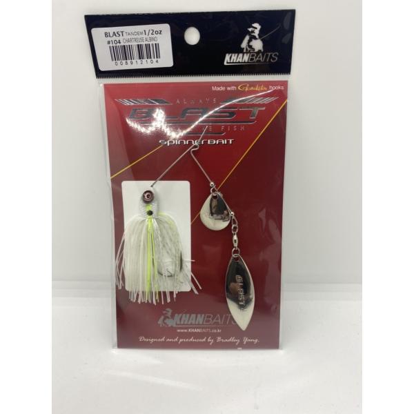 【特価】KHAN BAITS カンベイツ スピナーベイト 1/2oz タンデムウィロー チャートリュースアルビノ 韓国 ブラッドリー・ヤン