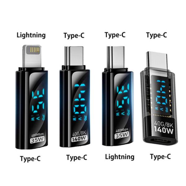 ・140W Type-C to Type-CUSB4 PD 140W 40Gbps 8K60Hz PD充電対応/データ転送/映像出力・35W Type-C to LightningUSB2.0 35W 480Mbps PD充電対応/データ転...