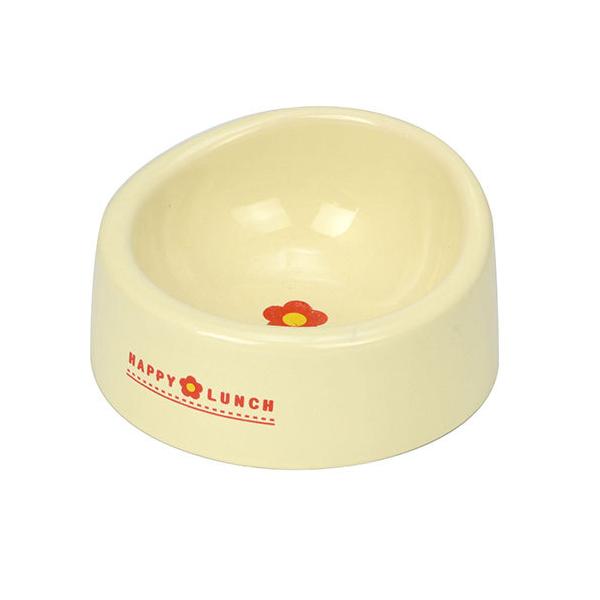 安定感がある陶器製食器。お皿の底面が丸くなっているので、フードがいつも中央に集まって食べやすい食器です。皿底には愛らしい、お花の「ごちそう様マーク」付き。ぺろりと食べてくれたら褒めてあげたくなりますね。・ サイズ：約　W150×D150×H...