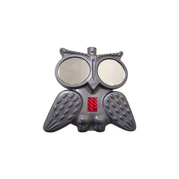 ●特長・防鳥マネキン（ミラー）シリーズ・タカのマネキンが微風で回転し、目のミラーが光を反射します