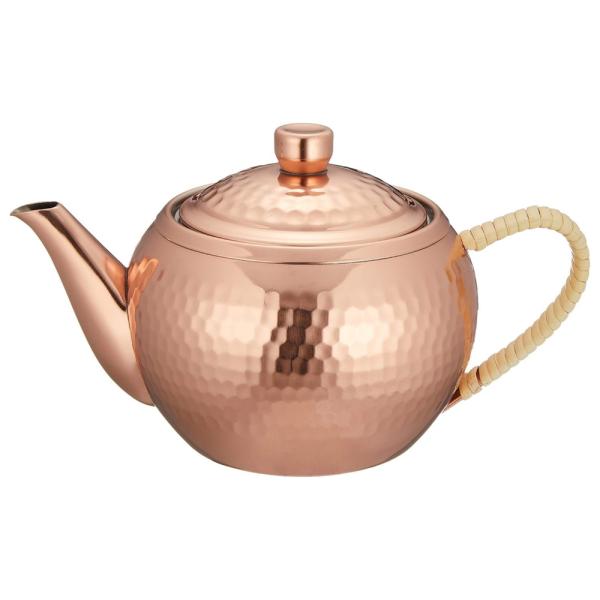 ●特長・日本の職人が、古くより受け継ぐ伝統製法と最新技術を駆使し、最高の技術で作り上げた、銅器ブランド「食楽工房」 和みの銅製急須・銅は熱伝導性に優れ、お茶の出を早めるので、渋みの少ない、甘く香りのよいお茶を入れることができます・銅は抗菌作...