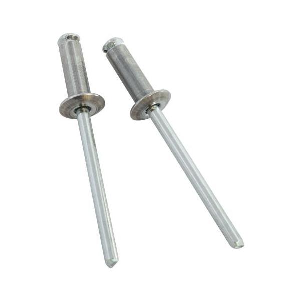 ●特長・スリーブが4方向に大きく開く事で紅や板や樹脂、ゴムなどの柔軟母材をしっかり保持しながら締結します●用途・母材と部材の締結に●材質・スリーブ：アルミニウム合金・シャフト：ハイカーボンスチール●仕様・締付可能厚：6.1〜9.2mm・下穴...