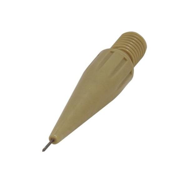 ●特長・精密ケガキ針用の替針です●用途・精密ケガキ針用の替針として●材質・先端：超硬チップ（G2)●仕様・全長：40mm・径：8mm・チップ径：0.5mm・チップ角度：50°・質量：1g