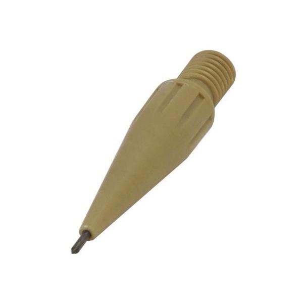 ●特長・精密ケガキ針用の替針です●用途・精密ケガキ針用の替針として●材質・先端：超硬チップ（G2)●仕様・全長：40mm・径：8mm・チップ径：1.0mm・チップ角度：50°・質量：1g