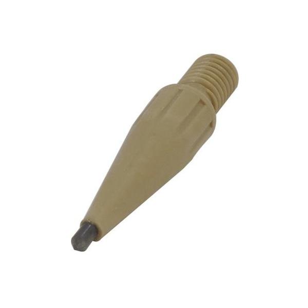 ●特長・精密ケガキ針用の替針です●用途・精密ケガキ針用の替針として●材質・先端：超硬チップ（G2)●仕様・全長：40mm・径：8mm・チップ径：2.0mm・チップ角度：50°・質量：2g