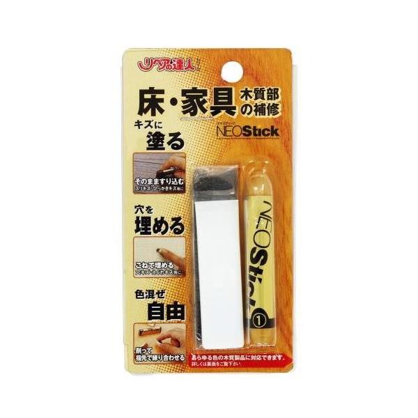 ●特長・一本3役床・家具、壁のキズ補修剤「キズにすり込む」「穴を埋める」「色混ぜ自由」・指先（体温）で柔らかくでき、作業性バツグン●仕様・個装サイズ（縦×横×厚さ）mm：125×67×15・個装重量：20g・付属品：ヘラ、スチールウール