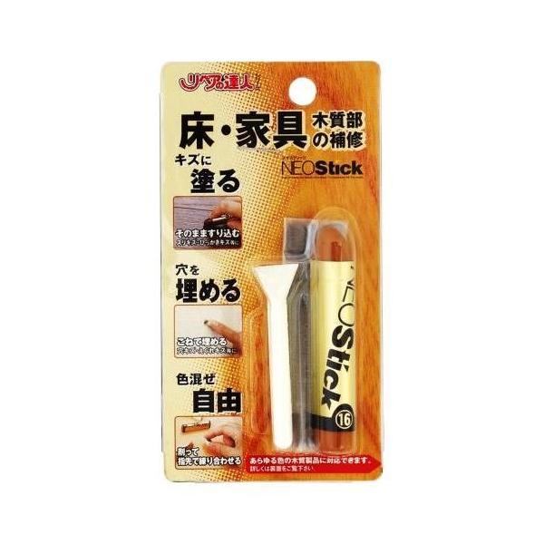 ●特長・一本3役床・家具、壁のキズ補修剤「キズにすり込む」「穴を埋める」「色混ぜ自由」・指先（体温）で柔らかくでき、作業性バツグン●仕様・個装サイズ（縦×横×厚さ）mm：125×67×15・個装重量：20g・付属品：ヘラ、スチールウール