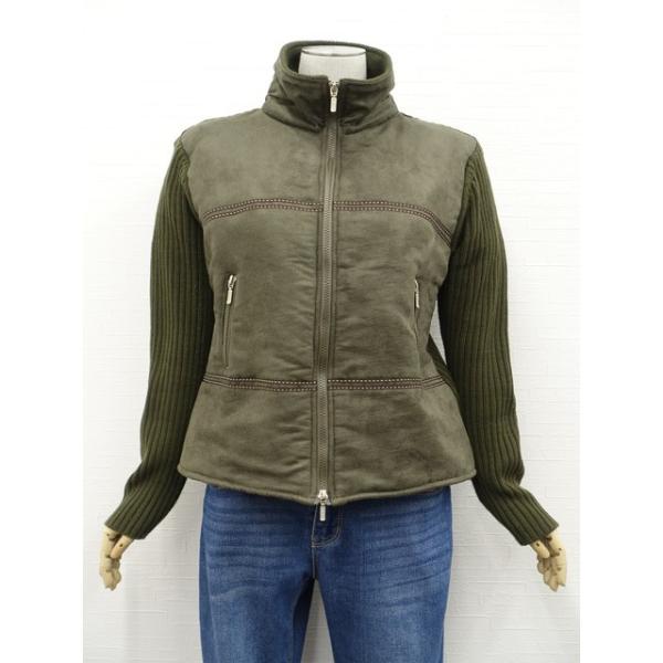 商品説明前はフェイクレザー、他はニット仕立てでお洒落。内側にボアが施されており、ファスナーを上まで閉めてあたたかく着用できます。※ボトムス・インナーは商品に含まれておりません。ブランドHERMANAサイズ- 実寸 (cm)着丈：55 肩幅：...