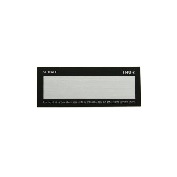 LサイズはTHORラージトートサイズ。シルバーの素材に金属感と高級感を感じられるヘアライン加工を施したデザイン。油性マーカーはもちろん、ホワイトボードマーカーにも対応している為、中身を入れ替えた際も簡単に書き換えることができます。※3枚セッ...