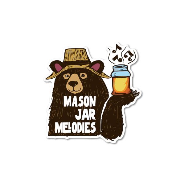 Mason Jar Melodiesメイソンジャー・メロディースサイズ：W49×H51mm素材：PVC(ポリ塩化ビニル)品番：SPS16183水・紫外線にも強い素材を使用しているので、屋内でも屋外でも使用できます。食洗機でも剥がれる心配がな...