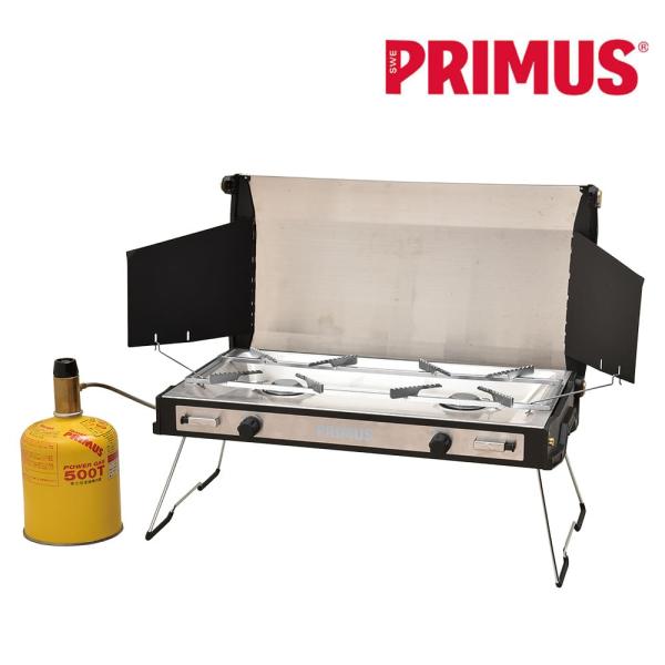 ロック機能が付いたスタンドを立ててセッティングをすれば、仕込みを終えた素材をバーナーの下に置くこともできます。調理に使うクッキングウエアの大きさや風の強さに応じて2段階に調節が効く風防を備えています。耐久性の高いステンレスゴトクと受け皿は取...