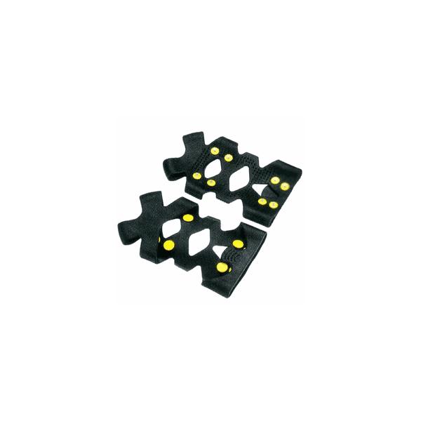 ●（約）23.5〜26.0cm●本体：エラストマ●ピン：鉄(亜鉛めっき)●台座：PP●スプリング：ステンレス●滑り防止に。●運動靴や長靴などに装着でき、雪道や凍結路面・トレッキングや山菜取りなど、オールシーズンで使用可能。●伸縮性のあるプラ...